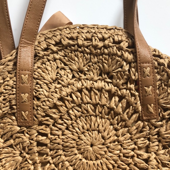 Bags | Handmade Round Rattan Boho Beach Bag | Poshmark